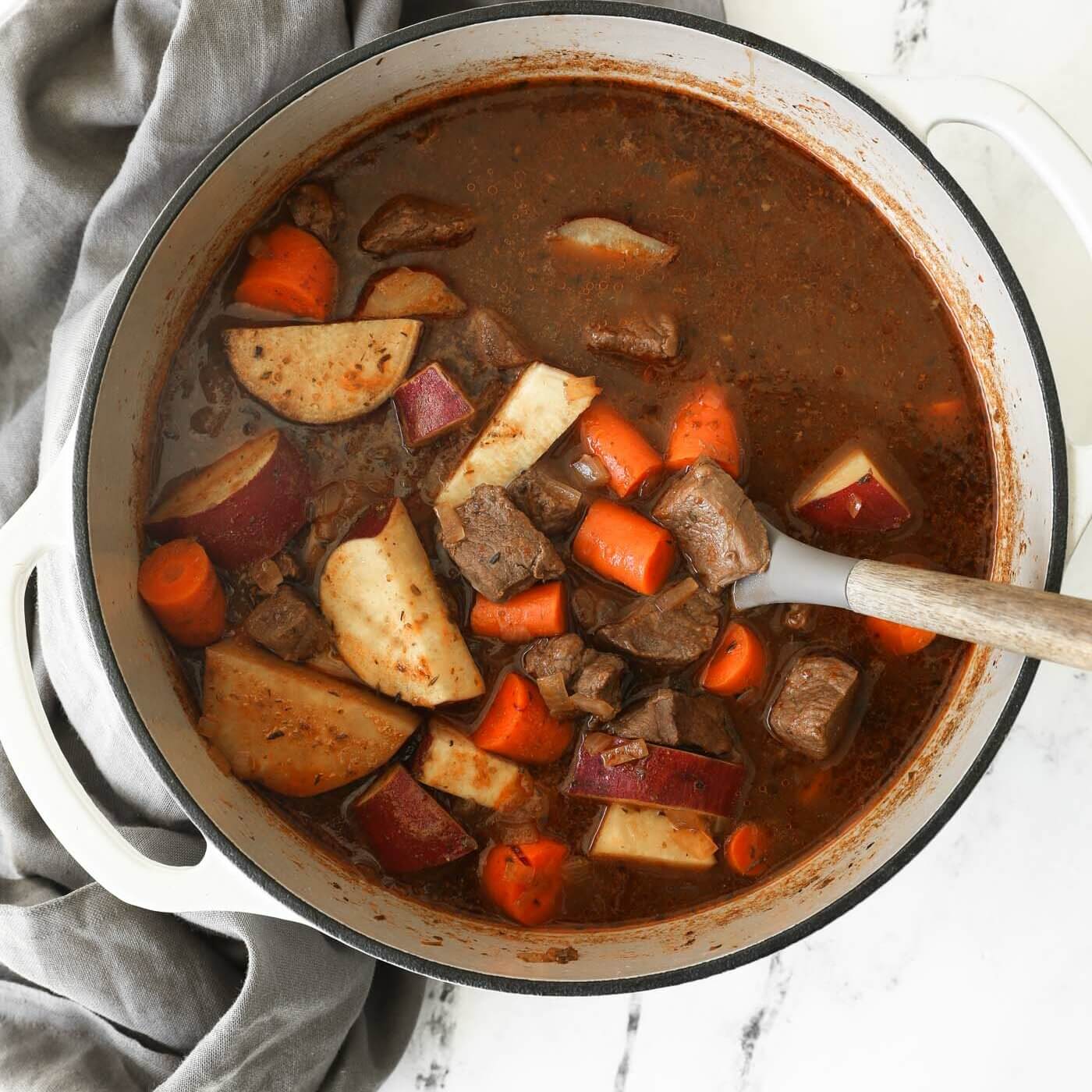 Simple Dutch Oven Beef Stew (Oven or Stovetop) - Real Simple Good