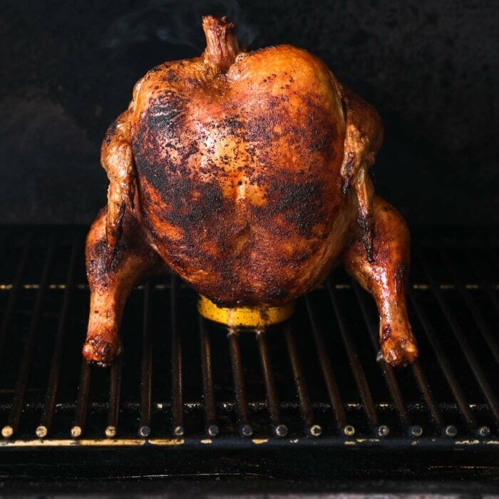 Easy Traeger Beer Can Chicken (Crispy Skin!) - Real Simple Good
