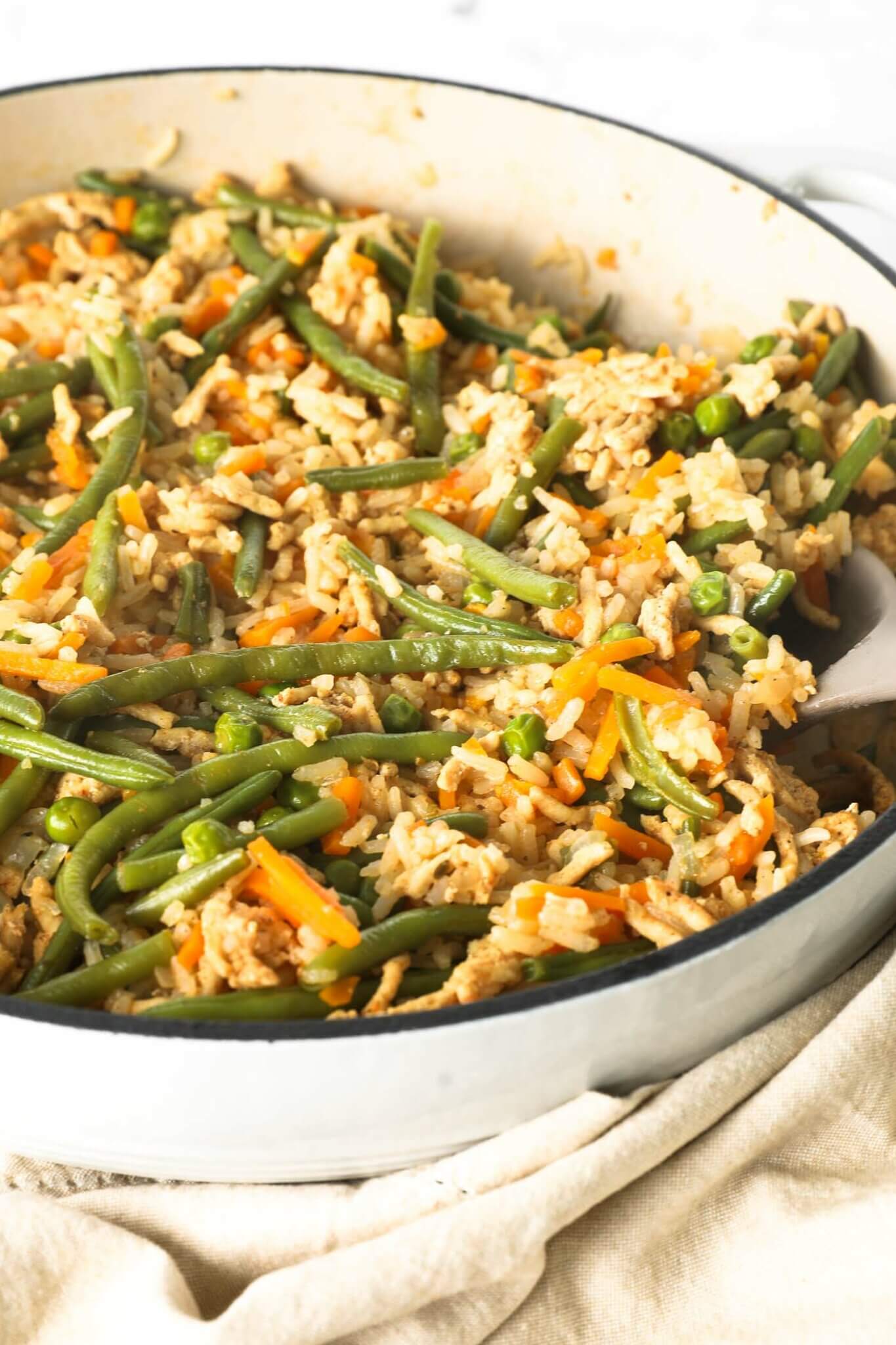 35-Minute Ground Chicken and Rice with Veggies - Real Simple Good