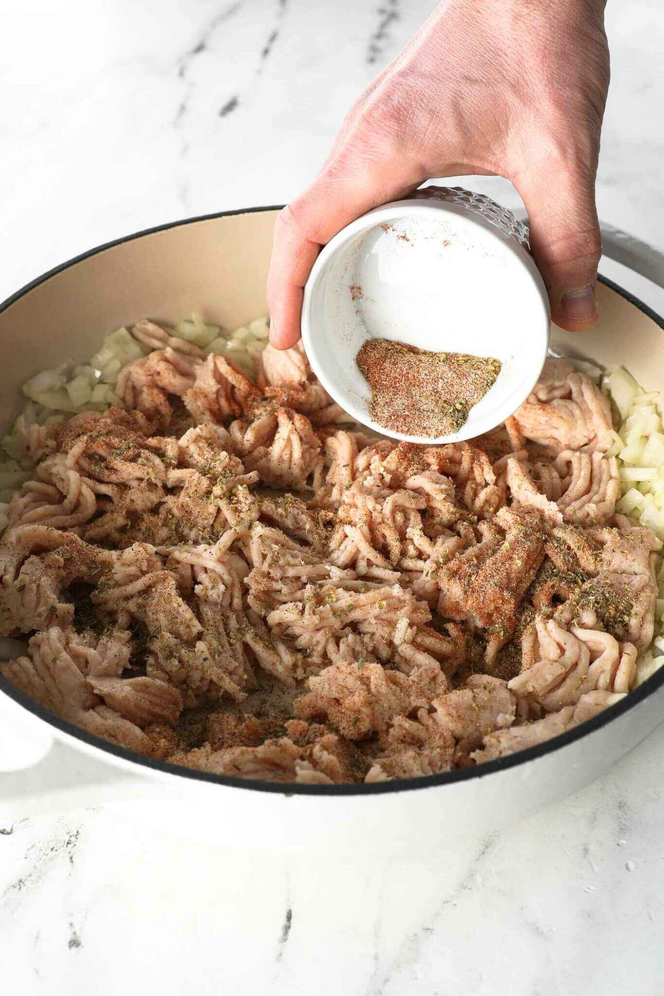 35-Minute Ground Chicken and Rice with Veggies - Real Simple Good